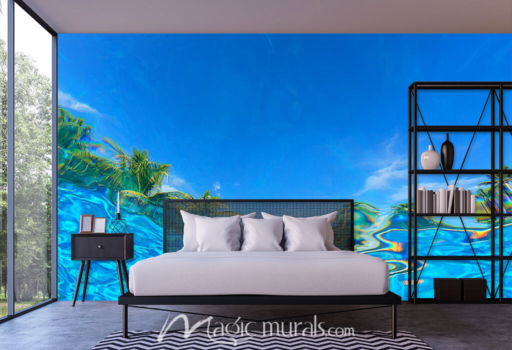 Palm Tree Reflections Wallpaper Mural by Magic Murals