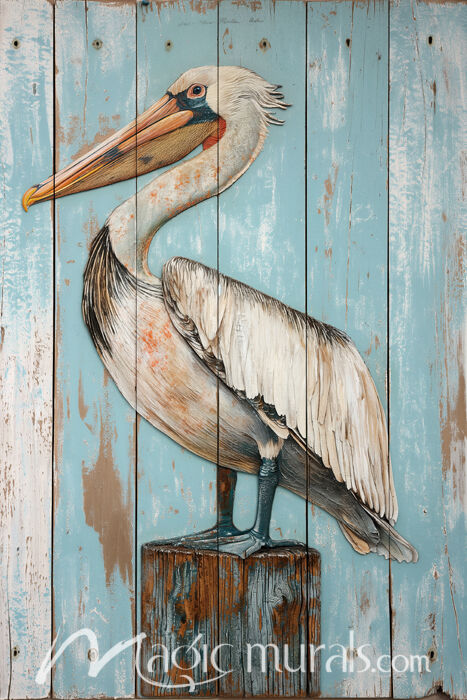 Myrtle Beach Pelican 1064 Wallpaper Mural by Magic Murals