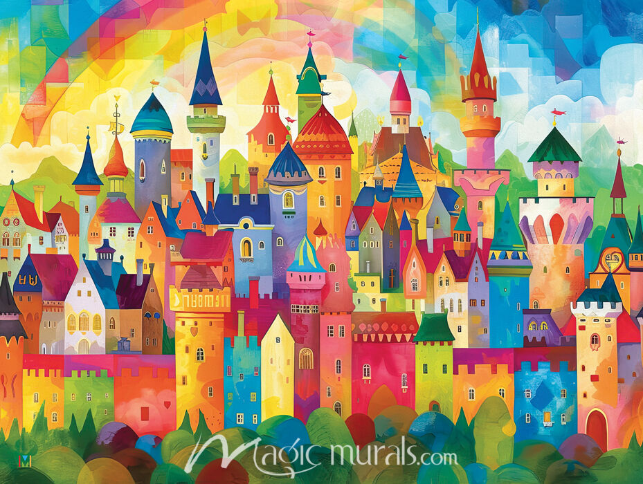 Colorful Castles 1114 Wallpaper Mural by Magic Murals