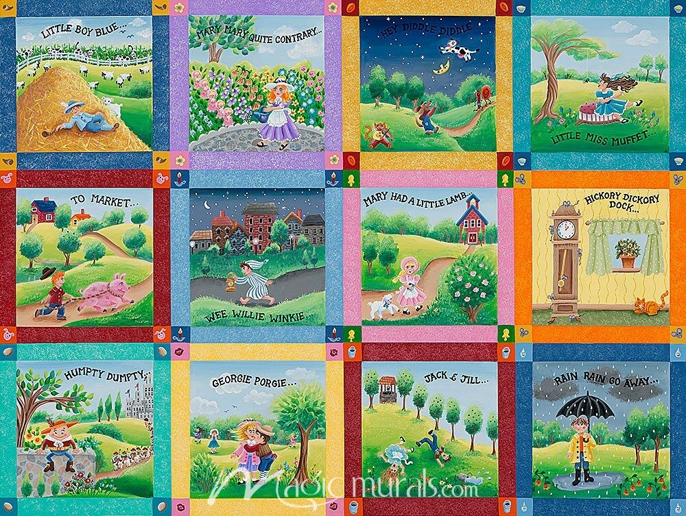 Nursery Rhymes 1 Wallpaper Wall Mural by Magic Murals