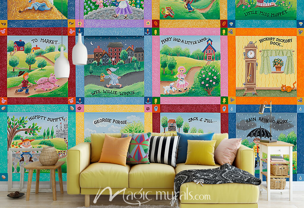 Nursery Rhymes 1 Wallpaper Wall Mural by Magic Murals