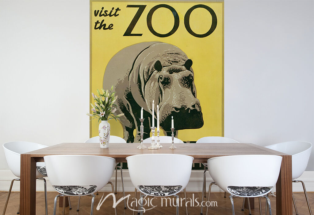 Visit the Zoo Wallpaper Wall Mural by Magic Murals