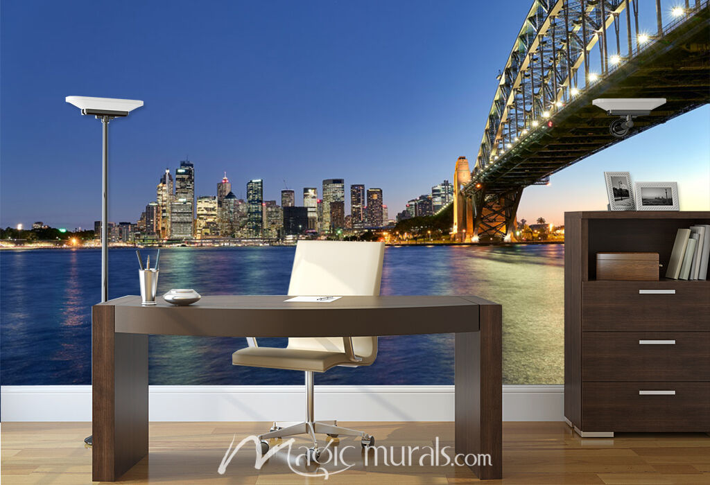 The Harbour Bridge at Sunset Wallpaper Mural by Magic Murals