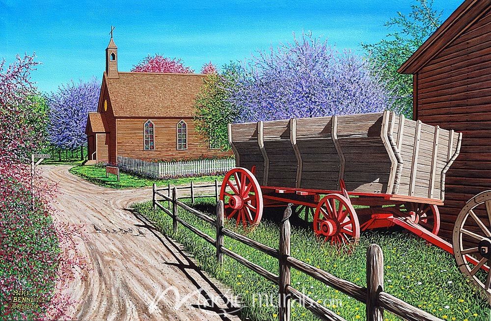 Orchard Prairie Wallpaper Wall Mural by Magic Murals