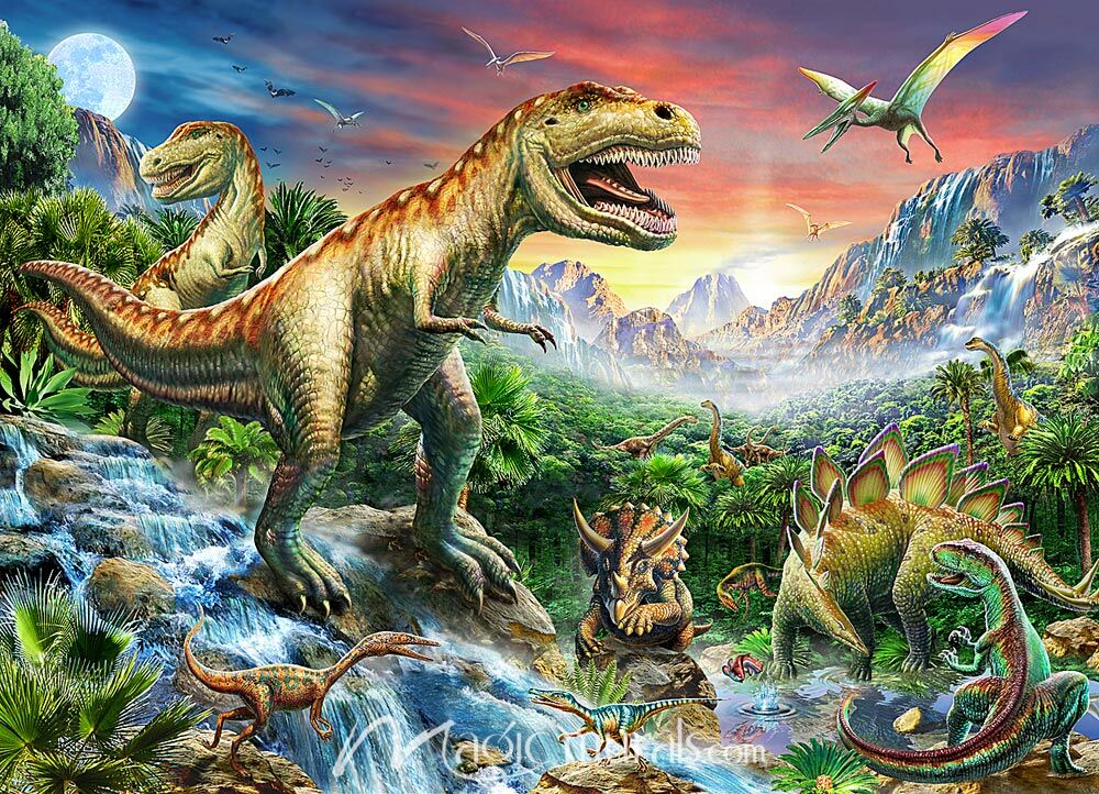Jurassic Landscape Wallpaper Wall Mural by Magic Murals