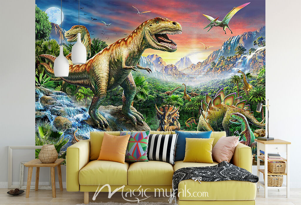 Jurassic Landscape Wallpaper Wall Mural by Magic Murals