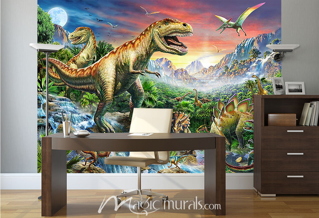 Jurassic Landscape Wallpaper Wall Mural by Magic Murals