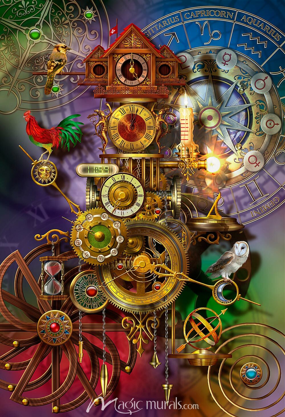 About Time Wallpaper Wall Mural by Magic Murals