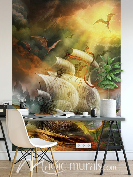 Sailing Boat Wallpaper Wall Mural by Magic Murals