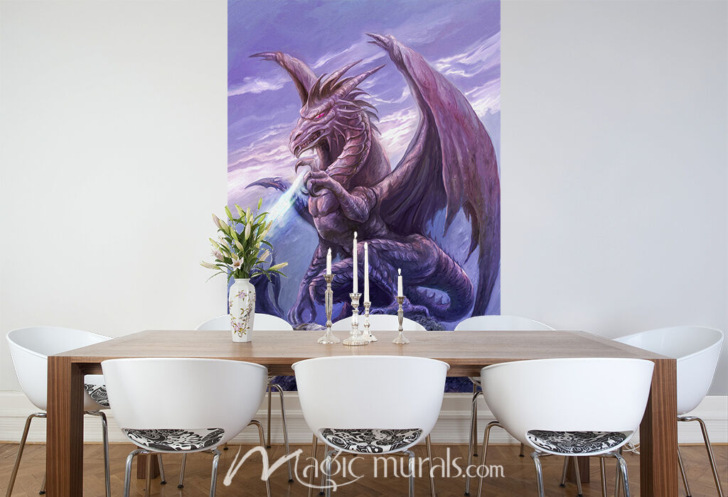 Wizard and Dragon Wallpaper Wall Mural by Magic Murals
