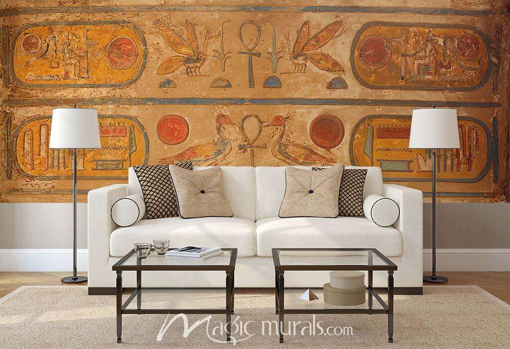 Great Hypostyle Hall Hieroglyphs Mural by Magic Murals