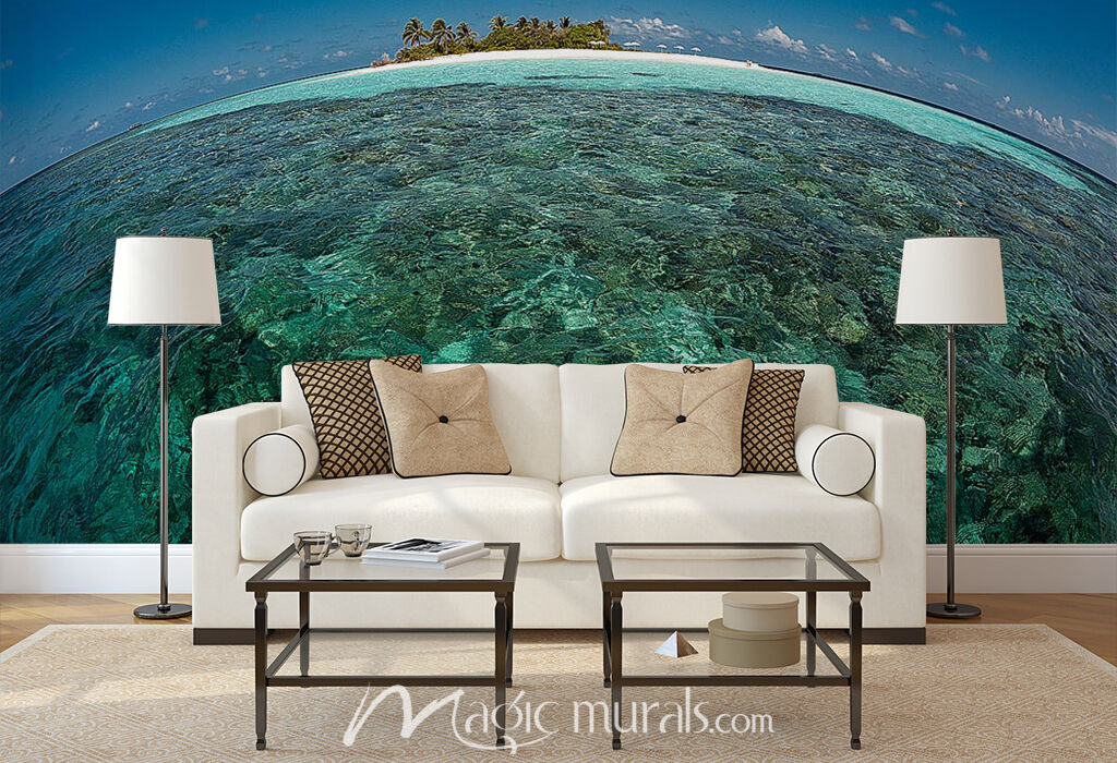 Fisheye View, Maldives Wallpaper Mural by Magic Murals