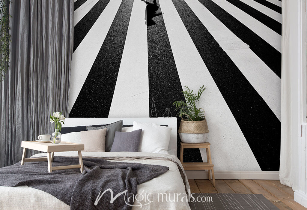 Crosswalk Shadow Wallpaper Wall Mural by Magic Murals