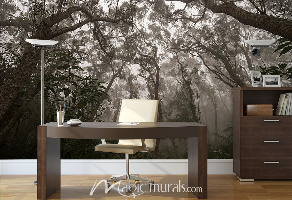 Hazy Forest Wallpaper Wall Mural by Magic Murals