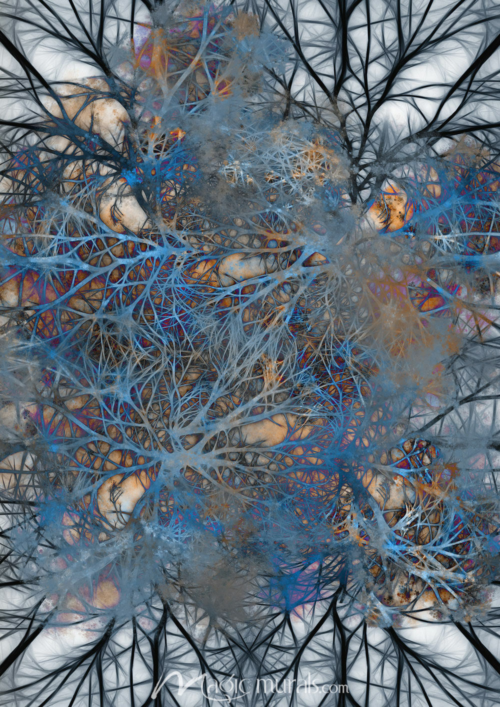 Network Abstraction Wallpaper Wall Mural by Magic Murals