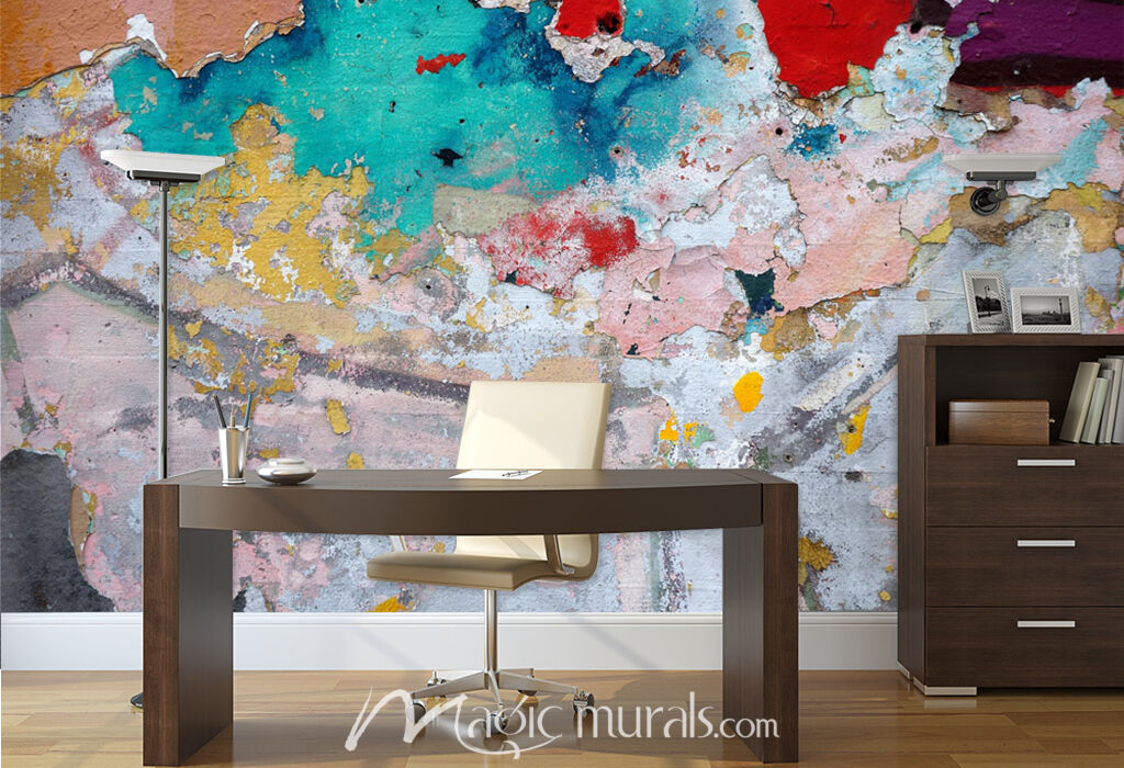 Concrete Paint Texture Wallpaper Mural by Magic Murals