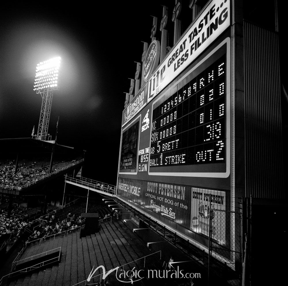 Baseball Scoreboard I Wallpaper Mural by Magic Murals