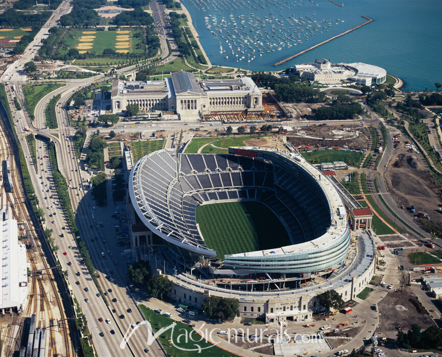 Soldier Field Chicago 5957 Wallpaper Mural by Magic Murals