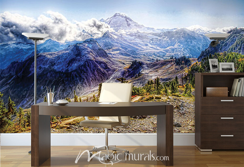 Alpine Trail Wallpaper Wall Mural by Magic Murals
