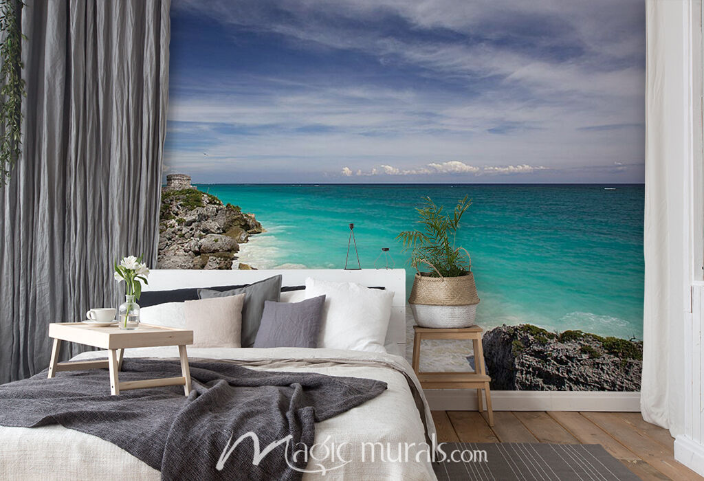 Tulum Beach Wallpaper Wall Mural by Magic Murals