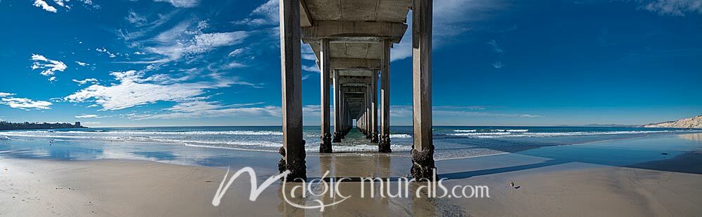 Scripps Pier II Wallpaper Wall Mural by Magic Murals