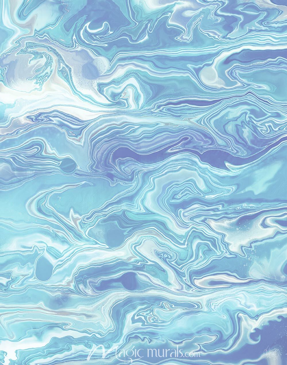 Blue Marble Sea Wallpaper Wall Mural by Magic Murals