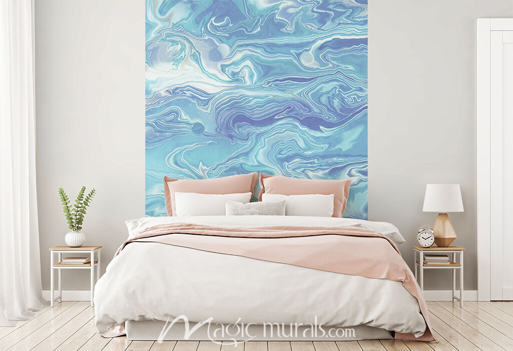 Blue Marble Sea Wallpaper Wall Mural by Magic Murals
