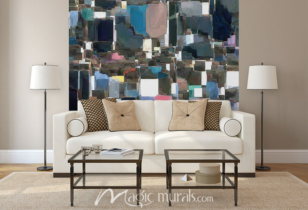 Building Block Tile II Wallpaper Mural by Magic Murals
