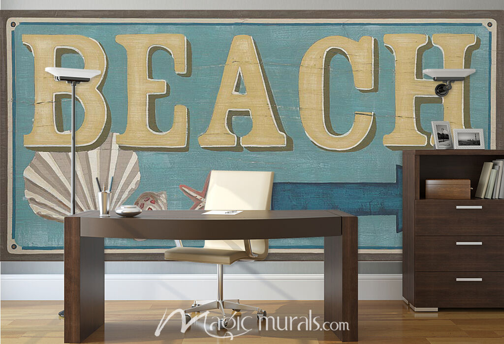 Shoreline Signs III Wallpaper Wall Mural by Magic Murals