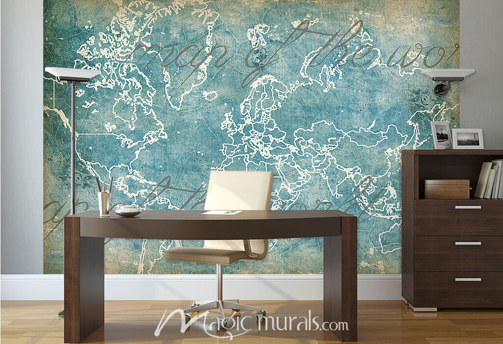 Moon Map Wallpaper Wall Mural by Magic Murals