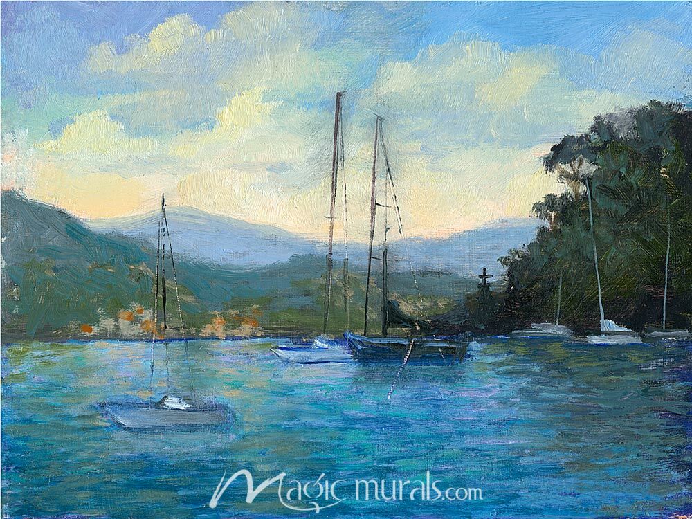 Portofino Bay Wallpaper Wall Mural by Magic Murals