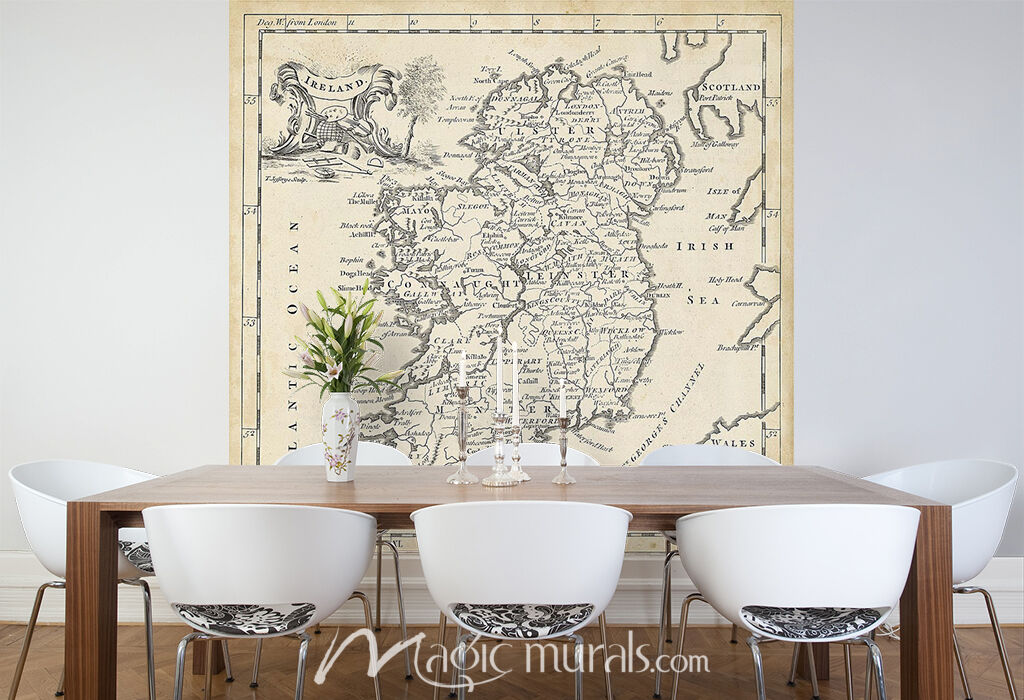 Map of Ireland Wallpaper Wall Mural by Magic Murals