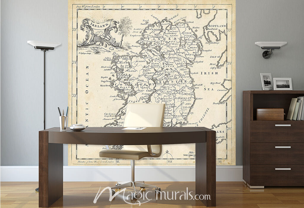 Map of Ireland Wallpaper Wall Mural by Magic Murals