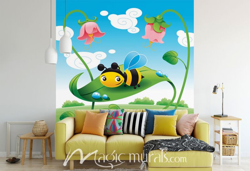 Baby Bumblebee Wallpaper Wall Mural by Magic Murals