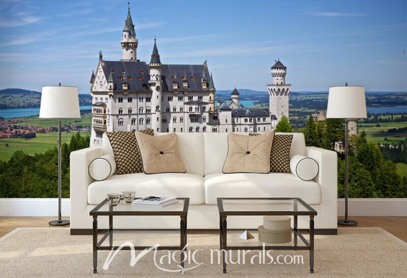 Pristine Neuschwanstein Castle Mural by Magic Murals