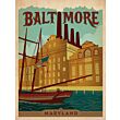 Vintage Baltimore Poster Wallpaper Mural by Magic Murals