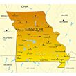 Map of Missouri Wallpaper Wall Mural by Magic Murals