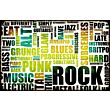 Musical Words Art Collage Wallpaper Mural by Magic Murals