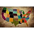 Colorful USA Map - Wallpaper Mural by MagicMurals.com