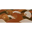 Rust and Gold Wave Lines 4266 Wallpaper Mural by Magic Murals