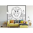 Lion in the Jungle Coloring Mural by Magic Murals