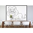 Happy Lion Coloring Mural by Magic Murals