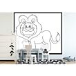 Happy Lion Coloring Mural by Magic Murals