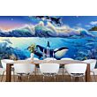 The Blue World Star Wallpaper Wall Mural by Magic Murals