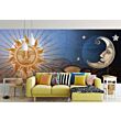 Sun and Moon Fresco Panorama Wallpaper Mural by Magic Murals