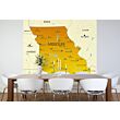 Map of Missouri Wallpaper Wall Mural by Magic Murals