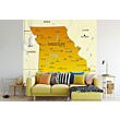 Map of Missouri Wallpaper Wall Mural by Magic Murals