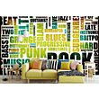 Musical Words Art Collage Wallpaper Mural by Magic Murals