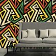 African Geometric Wallpaper Wall Mural by Magic Murals