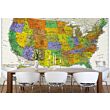 Contemporary United States Map Mural by Magic Murals